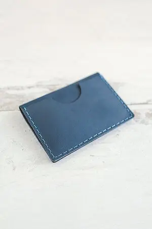 GIVING BRACELETS Giving Bracelets Leather Card Wallet Blue
