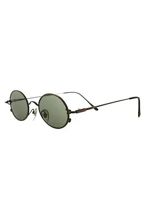 SUNGLASS MUSEUM Vintage Greco Oval Sunglasses - Greyed Olive