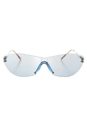 SUNGLASS MUSEUM Vintage Laszlo Rimless Sunglasses - Sky