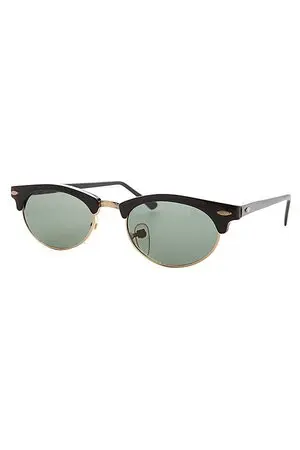 SUNGLASS MUSEUM Vintage Shelby Clubmaster Sunglasses - Black