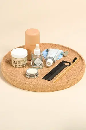 TIRADIA CORK Tiradia Modern Round Cork Tray - Natural Cork