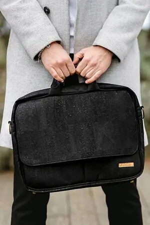 TIRADIA CORK Productivity Briefcase - Black