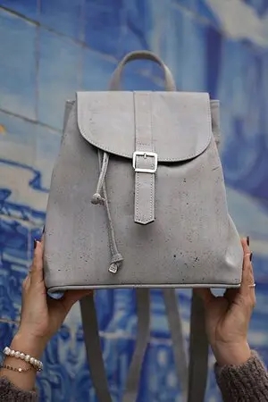TIRADIA CORK Signature Backpack - Grey
