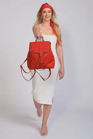 TIRADIA CORK Signature Backpack - Red