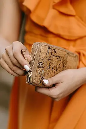 TIRADIA CORK Tiradia Just Enough Wallet Rustic Cork