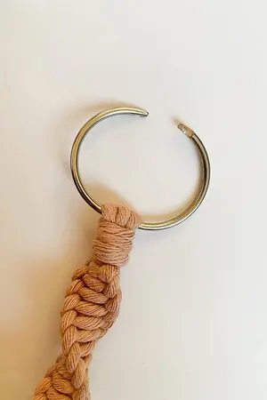 I WOULD RATHER KNOT Macramé Disco Ball Car Charm