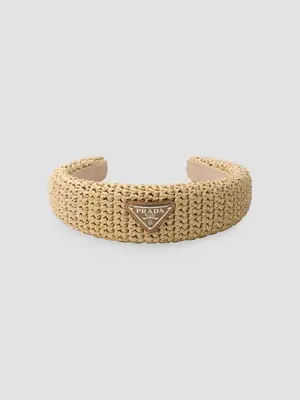 Prada Crochet Headband - Beige