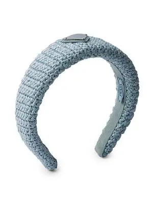 Prada Crochet Headband Blue