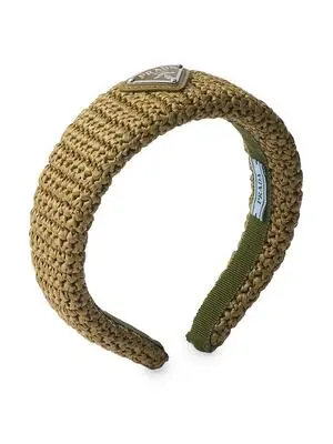 Prada Crochet Headband Green