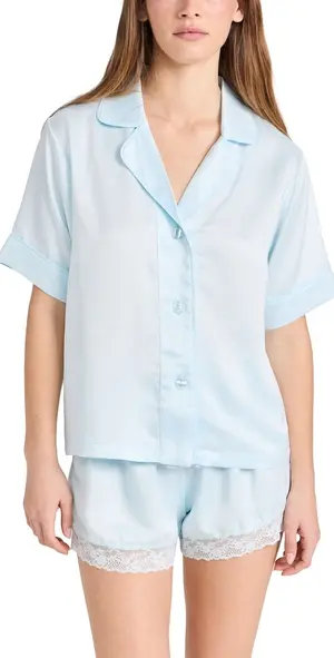 Flora Nikrooz Selena Shorts Pajama Set - Light Blue