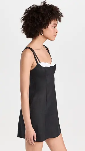 Reformation Lovella Linen Dress In Black - 70% Off | Editorialist