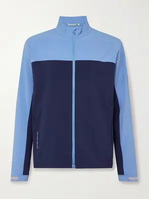 Peter Millar Dunes Logo-print Colour-block Stretch-jersey Golf Jacket