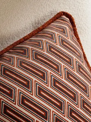 SOHO HOME Vende Fringed Jacquard Cushion