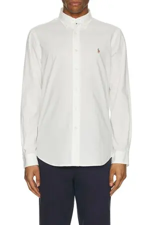 Polo Ralph Lauren Long Sleeve Chambray Shirt - White