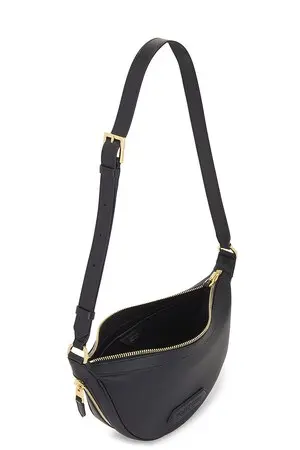 TOM FORD Smooth Grain Leather Zip Crescent Bag