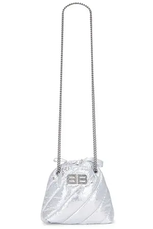 Balenciaga Crush Xs Tote Bag In Metallic