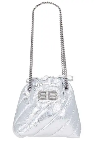 Balenciaga Crush Xs Tote Bag In Metallic