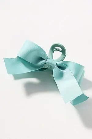 Anthropologie Bow Hair Claw Clip - Dark Turquoise