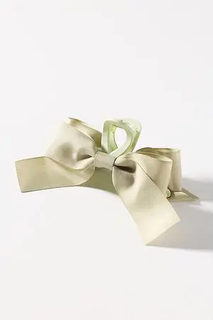 Anthropologie Bow Hair Claw Clip - Light Green