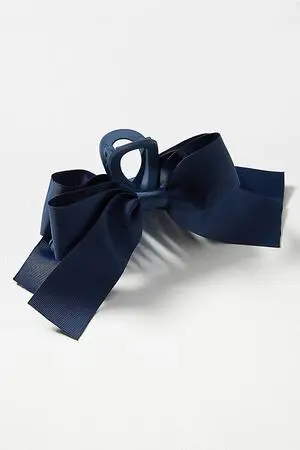 Anthropologie Bow Hair Claw Clip - Navy