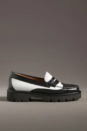 G.H.BASS Weejuns Whitney Brogue Loafers Black