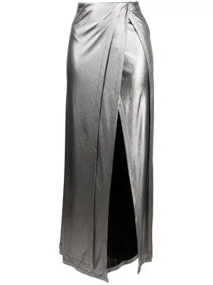 Loewe Tone Metallic Wrap Skirt