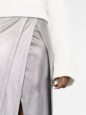 Loewe Tone Metallic Wrap Skirt