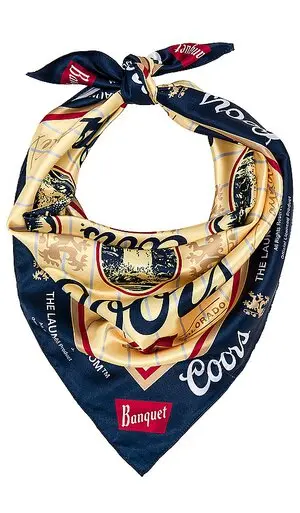 THE LAUNDRY ROOM Coors Heritage Silky Bandana In Yellow - Yellow Belly