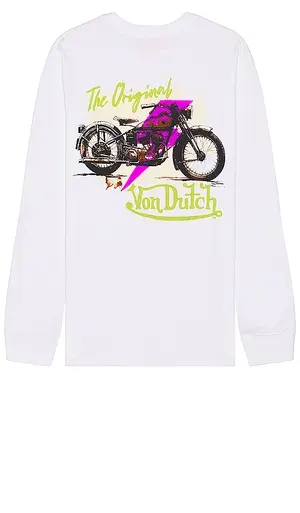 VON DUTCH Biker Shop Graphic Long Sleeve Tee