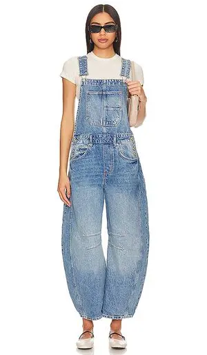 Free People Free People X We The Free Good Luck Overall In Denim-medium. Ultra Light Beam