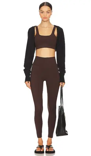 Varley Freesoft High Rise Legging In Brown - Coffee Bean