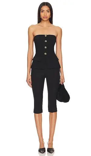 Amanda Uprichard X Kourt Strapless Top - Black