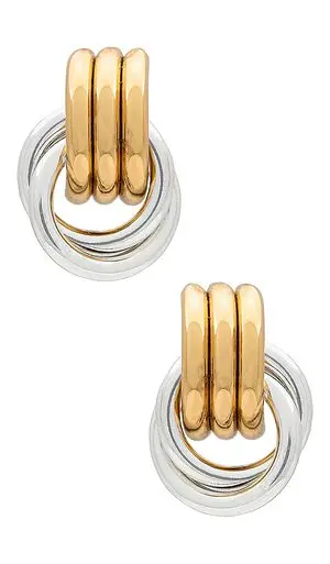 HEAVEN MAYHEM Heaven Mayhem Mini Knot Mixed Earrings Silver & Gold