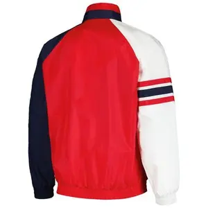 STARTER Navy St. Louis Cardinals Elite Raglan Half-zip Jacket