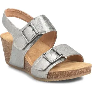 COMFORTIVA Erlina Wedge Sandals - Grey-gold