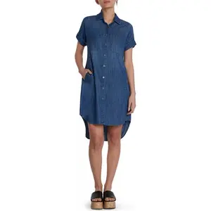 WASH LAB DENIM Clean Denim Shirtdress - Deep Blue