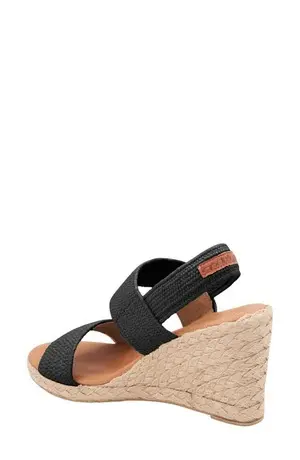 Andre Assous Allison Espadrille Wedge Sandal - Black