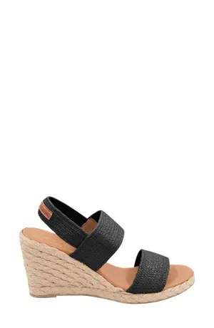 Andre Assous Allison Espadrille Wedge Sandal - Black