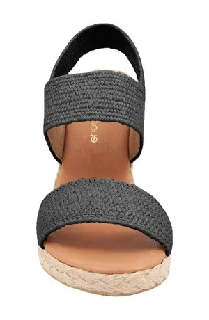Andre Assous Allison Espadrille Wedge Sandal - Black