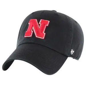 '47 Nebraska Huskers Clean Up Adjustable Hat - Black