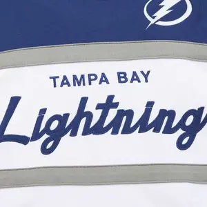 Mitchell & Ness Blue Tampa Bay Lightning Head Coach Pullover Hoodie