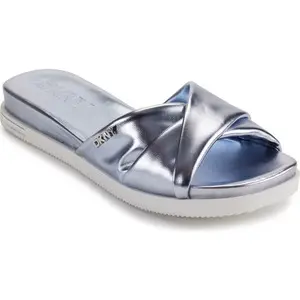 Dkny Jezebel Slide Sandal - Metallic Blue