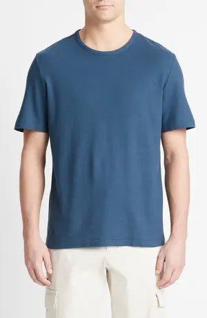 Vince Pima Cotton Piqué T-shirt Deep Indigo