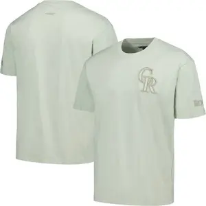 PRO STANDARD Colorado Rockies Neutral Cj Dropped Shoulders T-shirt - Mint