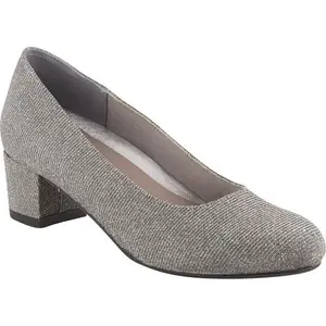 DAVID TATE Suave Pump - Silver Fabric
