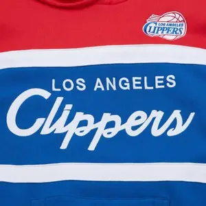 Mitchell & Ness Red La Clippers Head Coach Pullover Hoodie