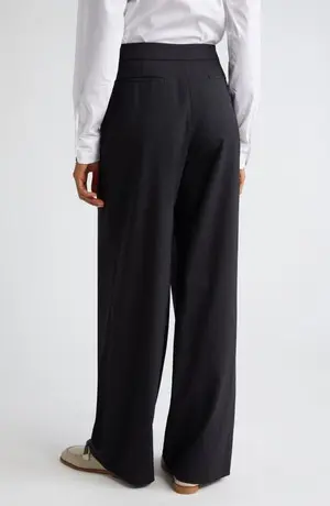 Eleventy Pleated Wide Leg Trousers