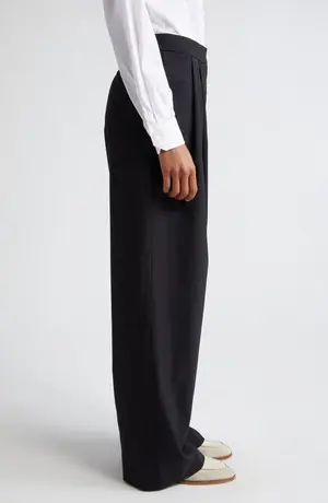 Eleventy Pleated Wide Leg Trousers