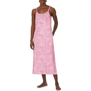 Ralph Lauren Sleeveless Cotton Nightgown - Pink Pais