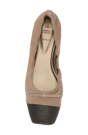 Brunello Cucinelli Monili Cap Toe Ballet Flats